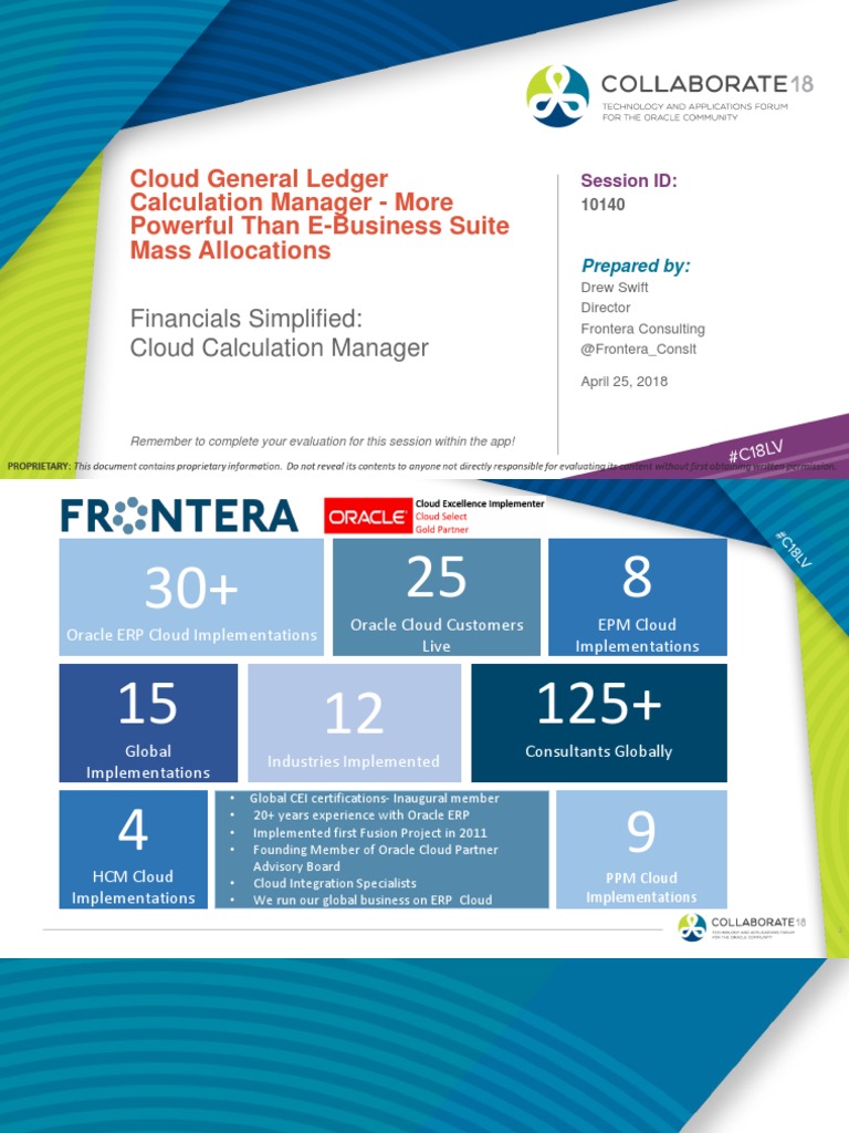 Cloud General Ledger Calculation Manager - More Powerful Than E-Business Suite Mass Allocations ...