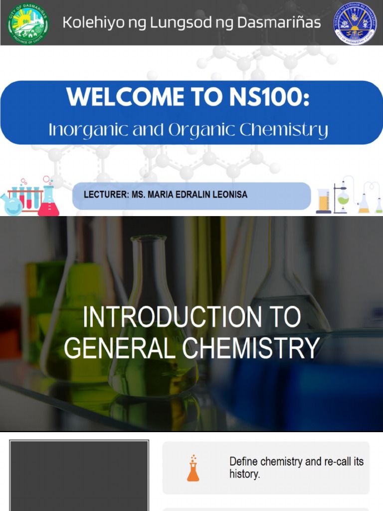 Lesson 1 - Introduction To Chemistry | PDF