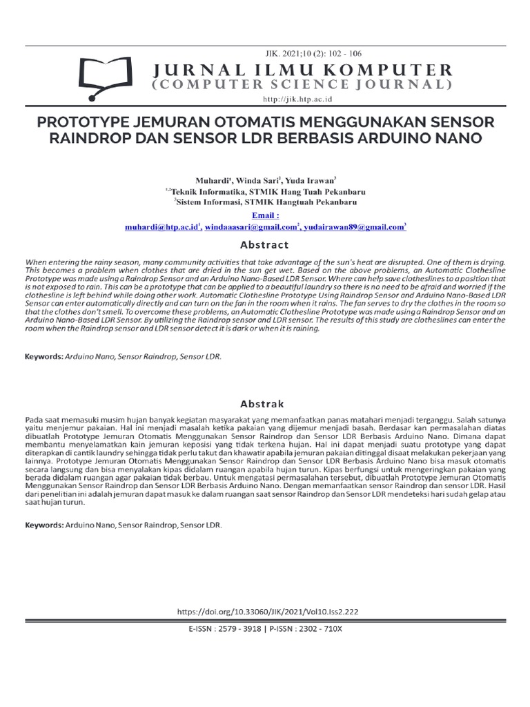 View of PROTOTYPE JEMURAN OTOMATIS MENGGUNAKAN SENSOR RAINDROP DAN ... View of PROTOTYPE JEMURAN OTOMATIS MENGGUNAKAN SENSOR RAINDROP DAN ...