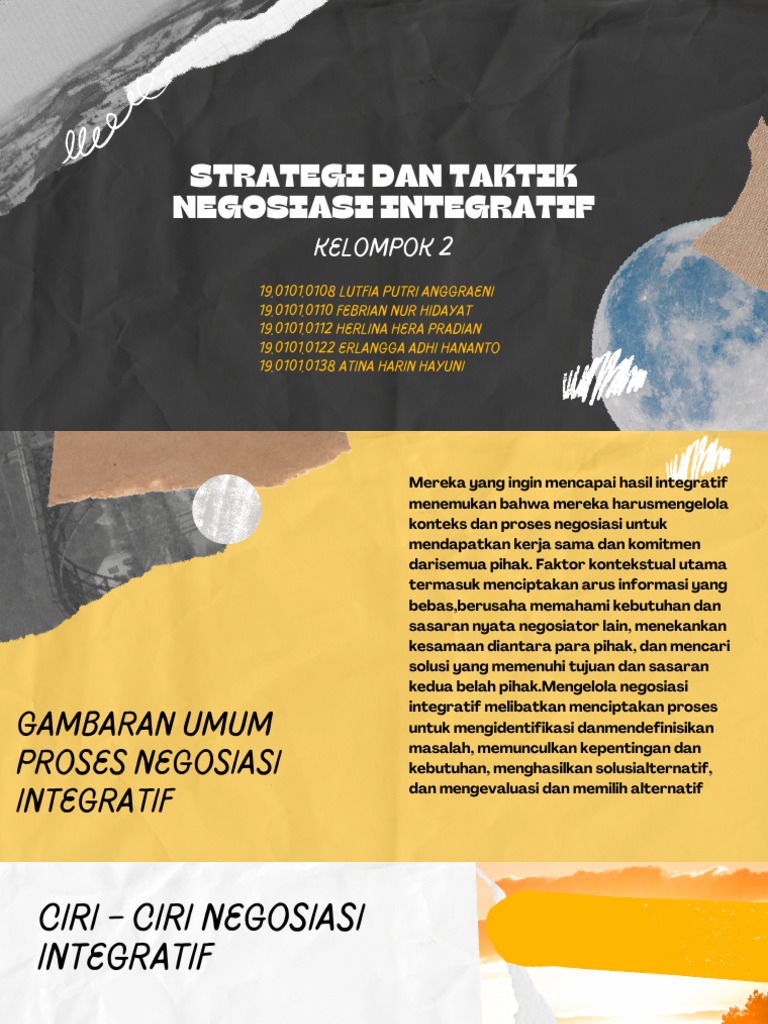 Kelompok 2 - Strategi Dan Taktik Negosiasi Integratif | PDF