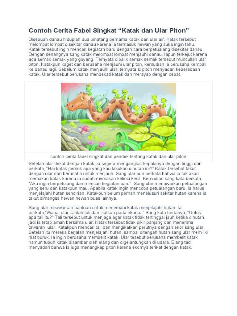 Contoh Cerita Fabel Singkat | PDF