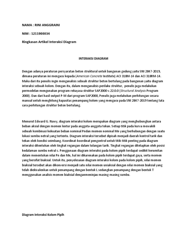 Interaksi Diagram Rini Anggraini 1211900034 | PDF