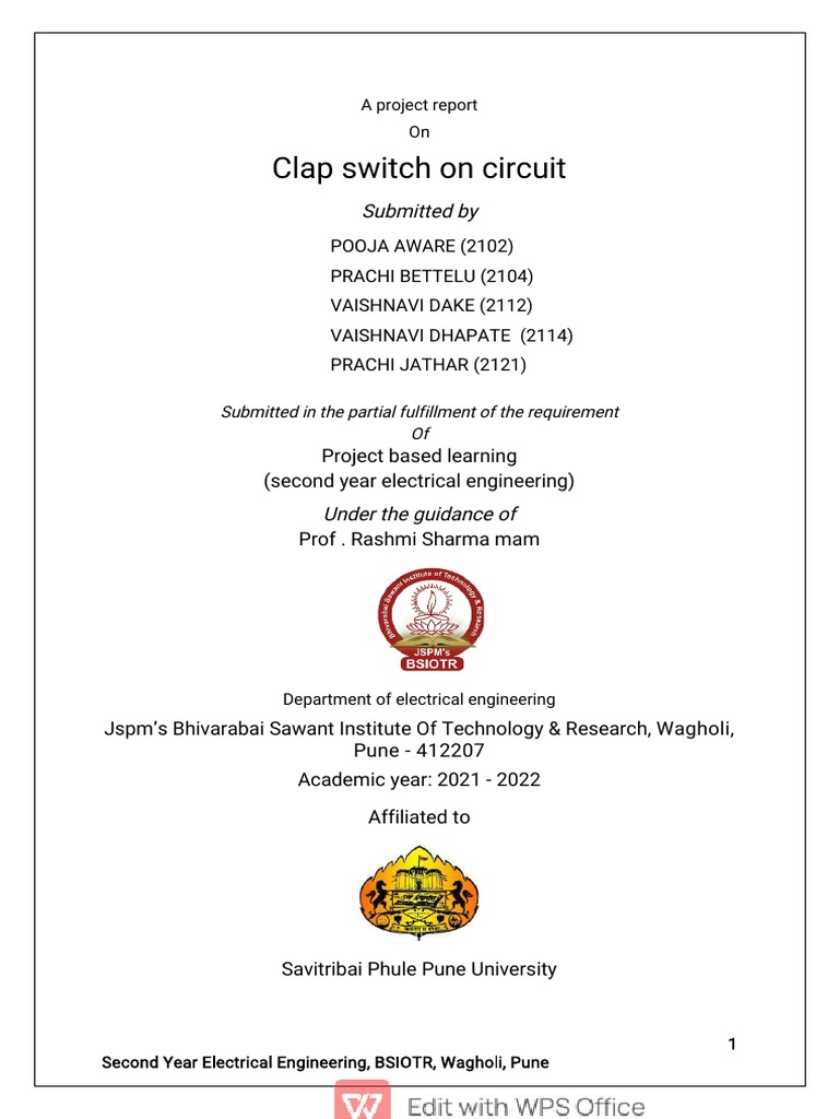 Final Report. PBL Print | PDF | Capacitor | Electric Power