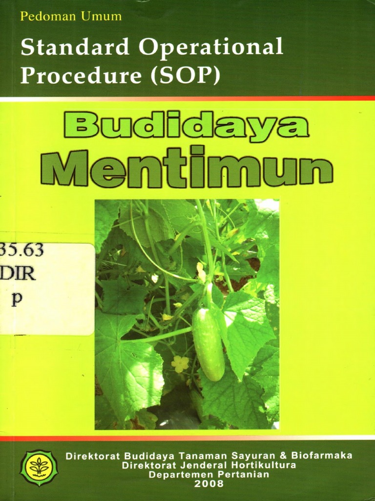 Standard Operational Procedure (SOP) Budidaya Mentimun | PDF