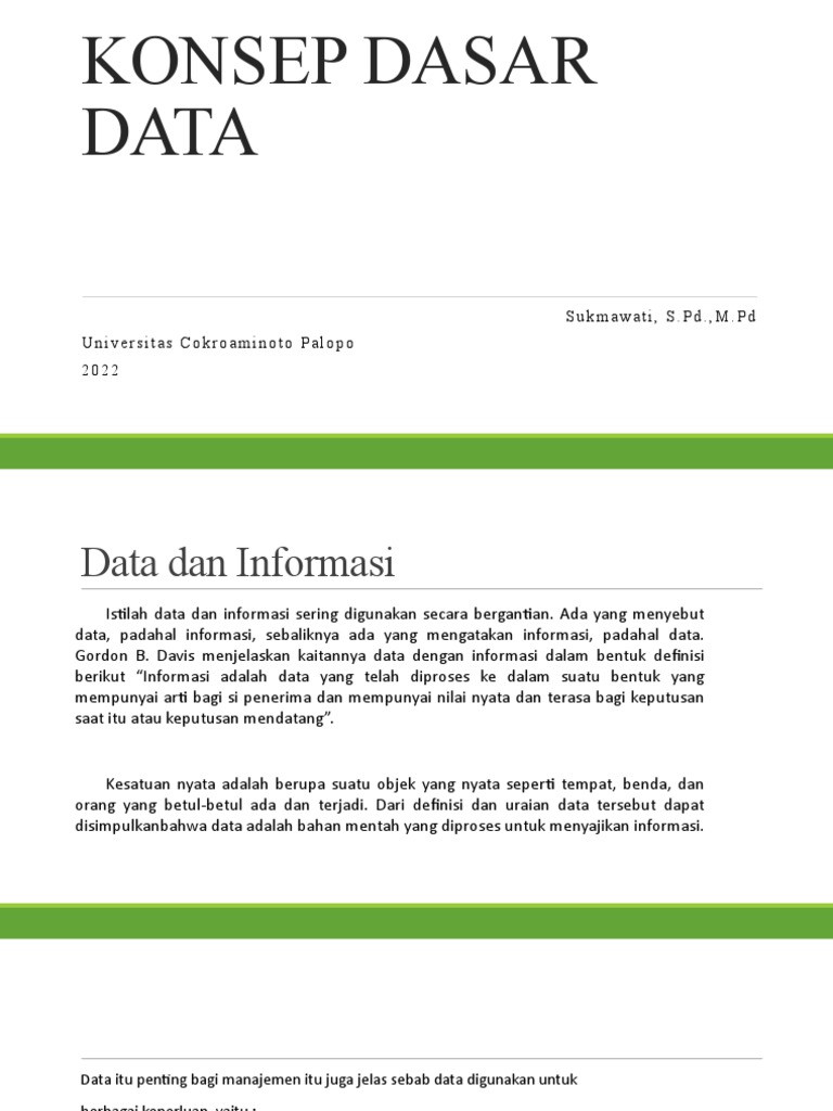 Konsep Dasar Data | PDF