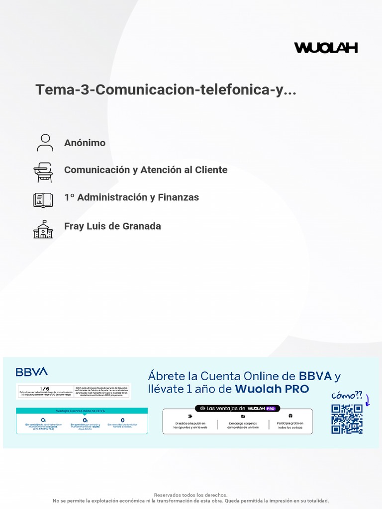 Wuolah Free Tema 3 Comunicacion Telefonica y Telematica Las Redes ...