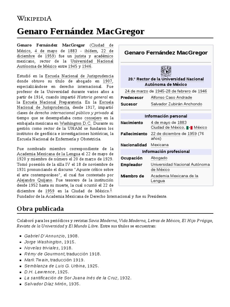 Genaro Fernández MacGregor | PDF