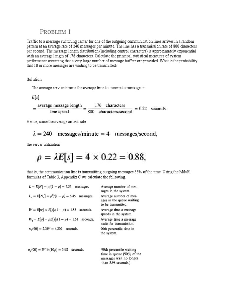 Finite Source Queuing Model | PDF | Percentile | Probability Theory