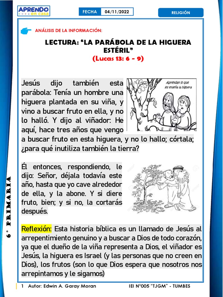 Ficha - Parábola de La Higuera | PDF
