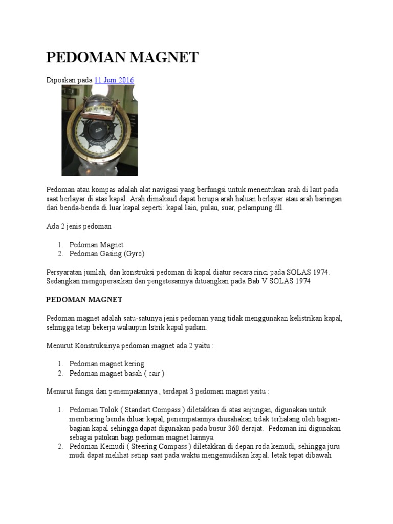 Pedoman Magnet | PDF