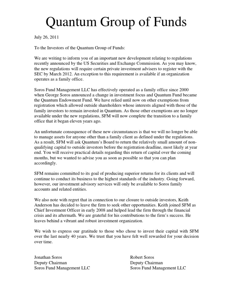 Quantum Fund Soros
