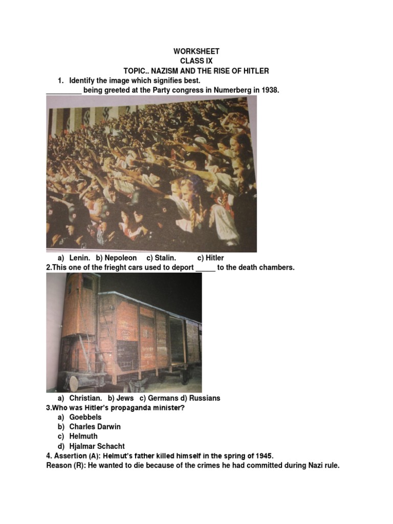 Crab Worksheet Hitler | PDF