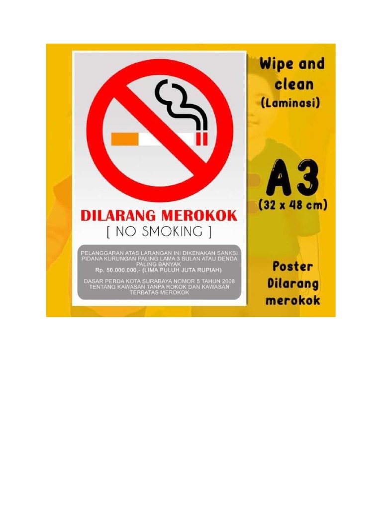 Poster Dilarang Merokok | PDF