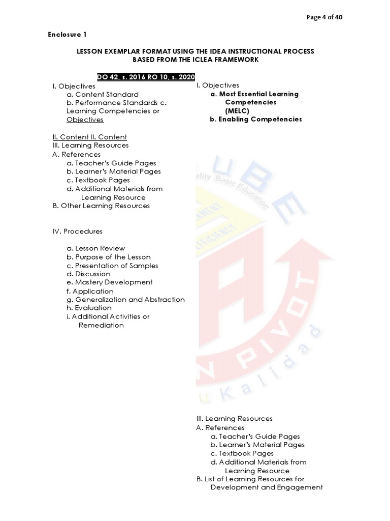 GUIDE SA PAGBUO NG LESSON EXEMPLAR RM-No.-296-s.2020 | Download Free PDF | Learning | Communication
