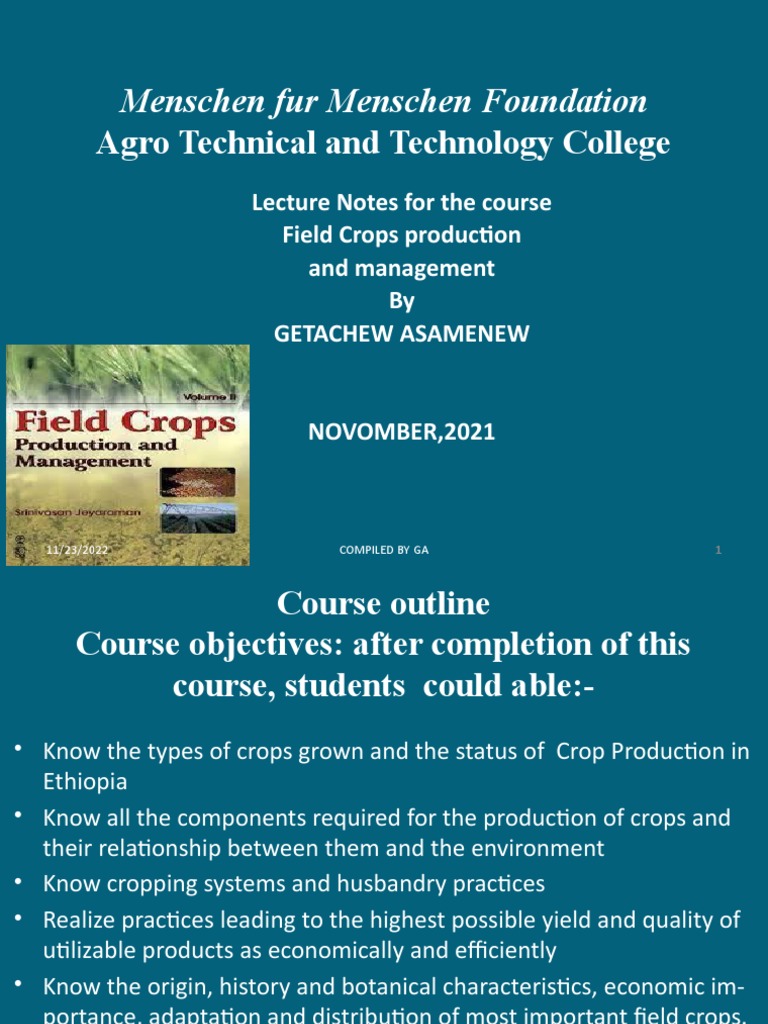 Field Crop PPT 2021 | PDF
