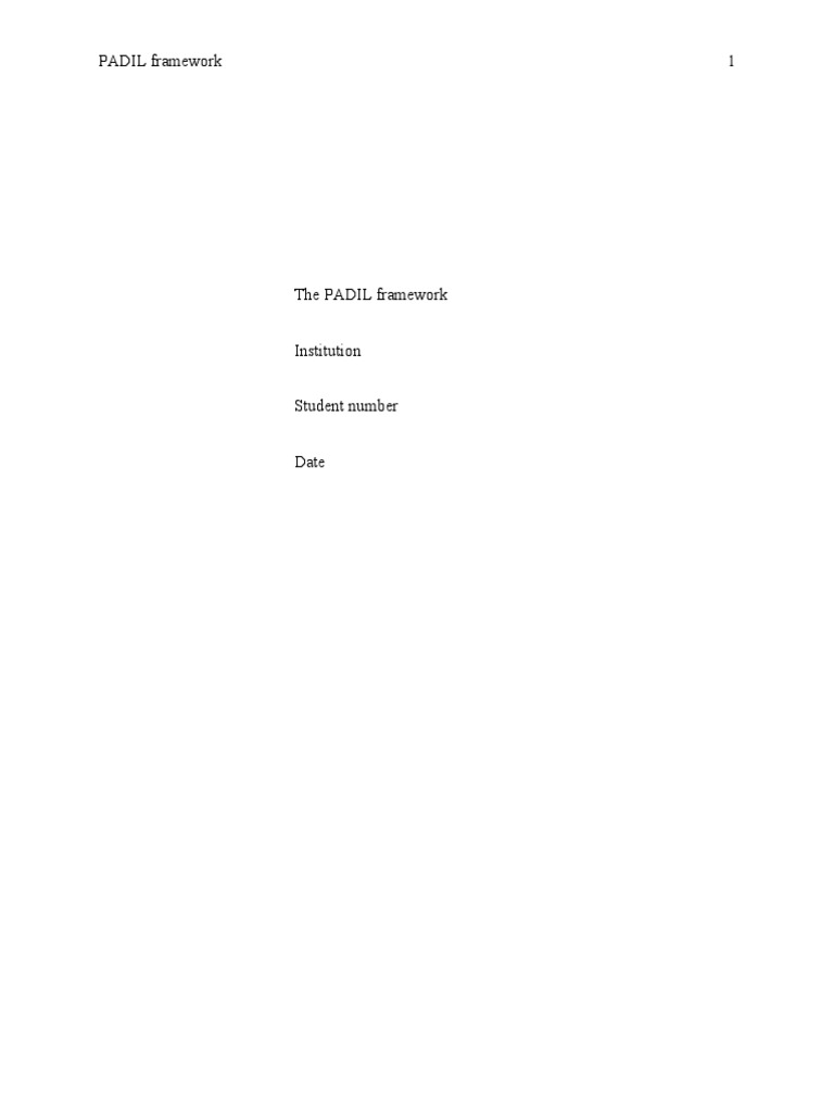 Padil Framework - Edited | PDF