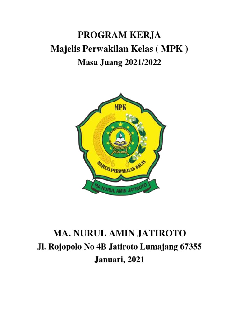 MPK Program Kerja 2021 | PDF