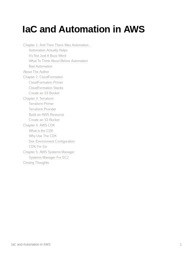 IaC and Automation in AWS | PDF