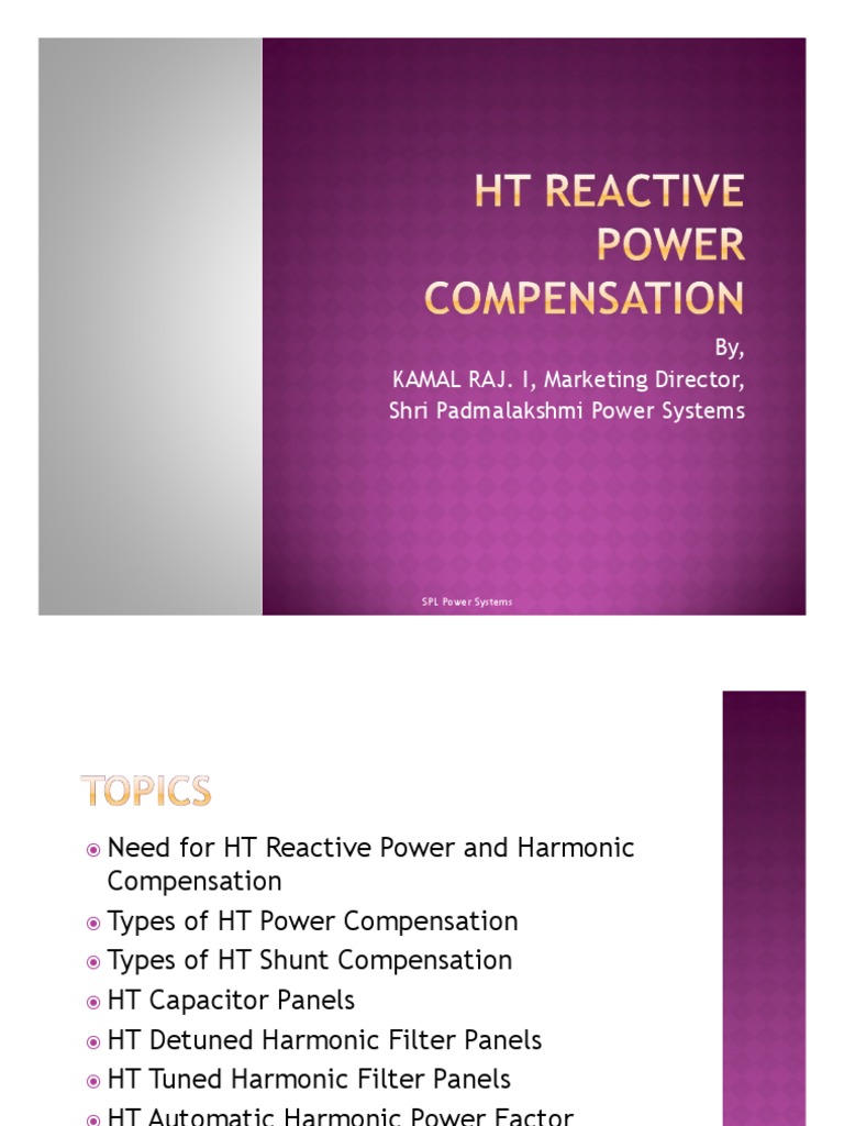 HT Reactive Power Compensation | PDF