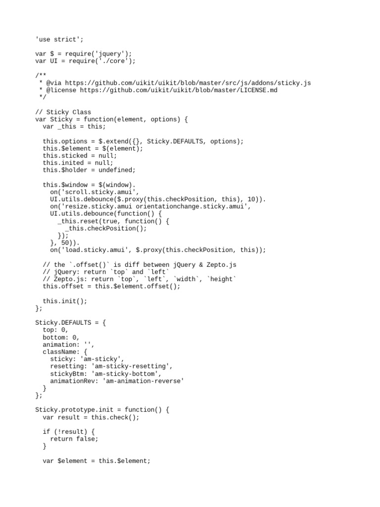 ui.sticky | PDF | Information Technology Management | Computer Programming