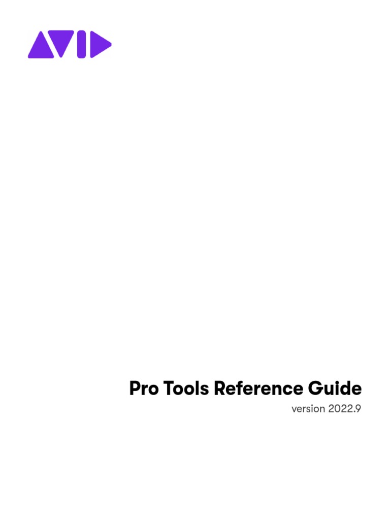 Pro Tools Reference Guide | PDF | Computing | Software