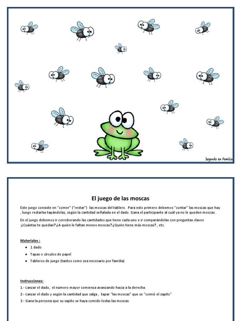 Juego de las Moscas: Instrucciones y Materiales | PDF