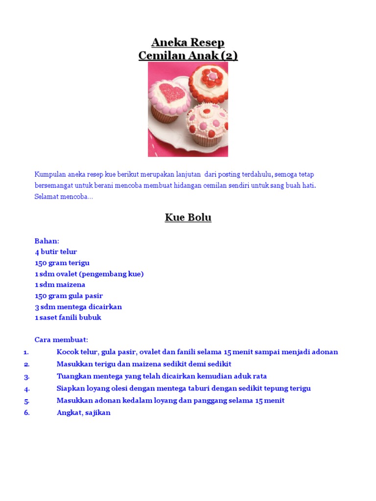 Aneka Resep Camilan | PDF