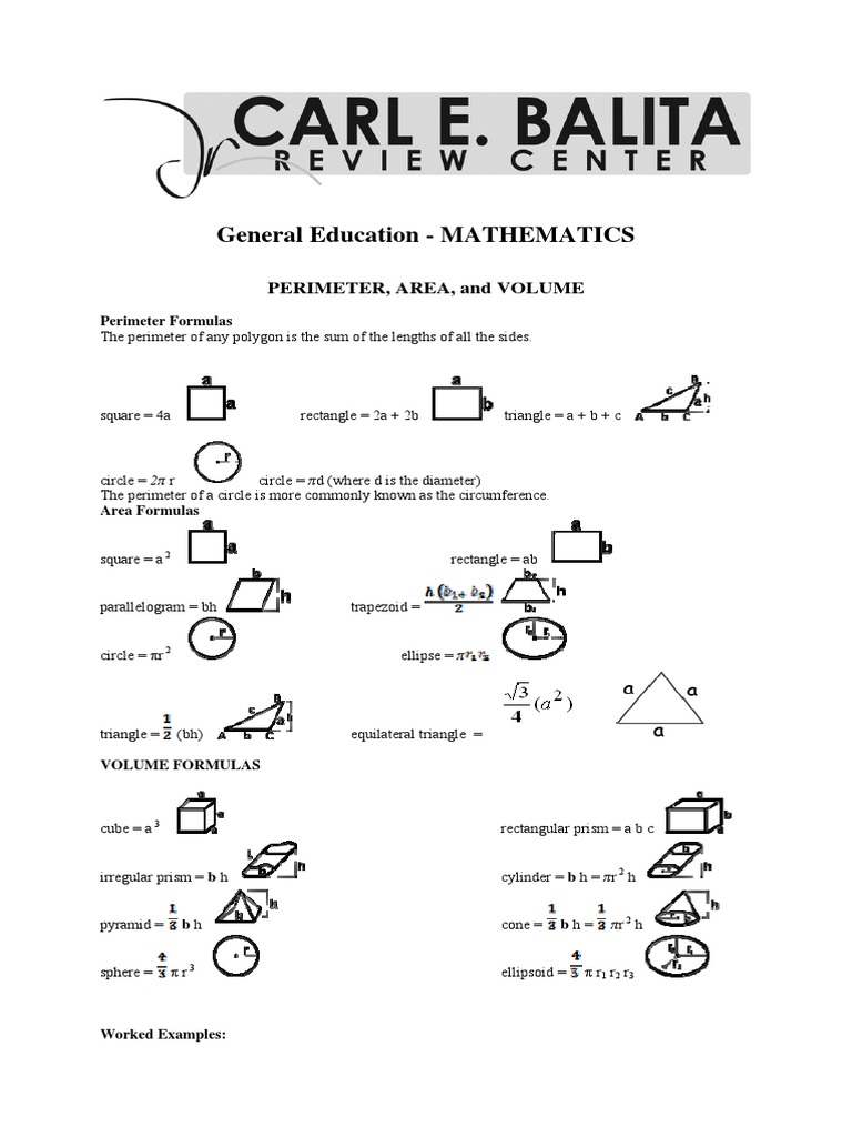 CBRC Math | PDF | Line (Geometry) | Area