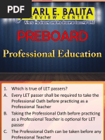 CBRC 2022 LET - ProfEd (DIAGNOSTIC EXAM) | PDF | Educational Assessment | Curriculum