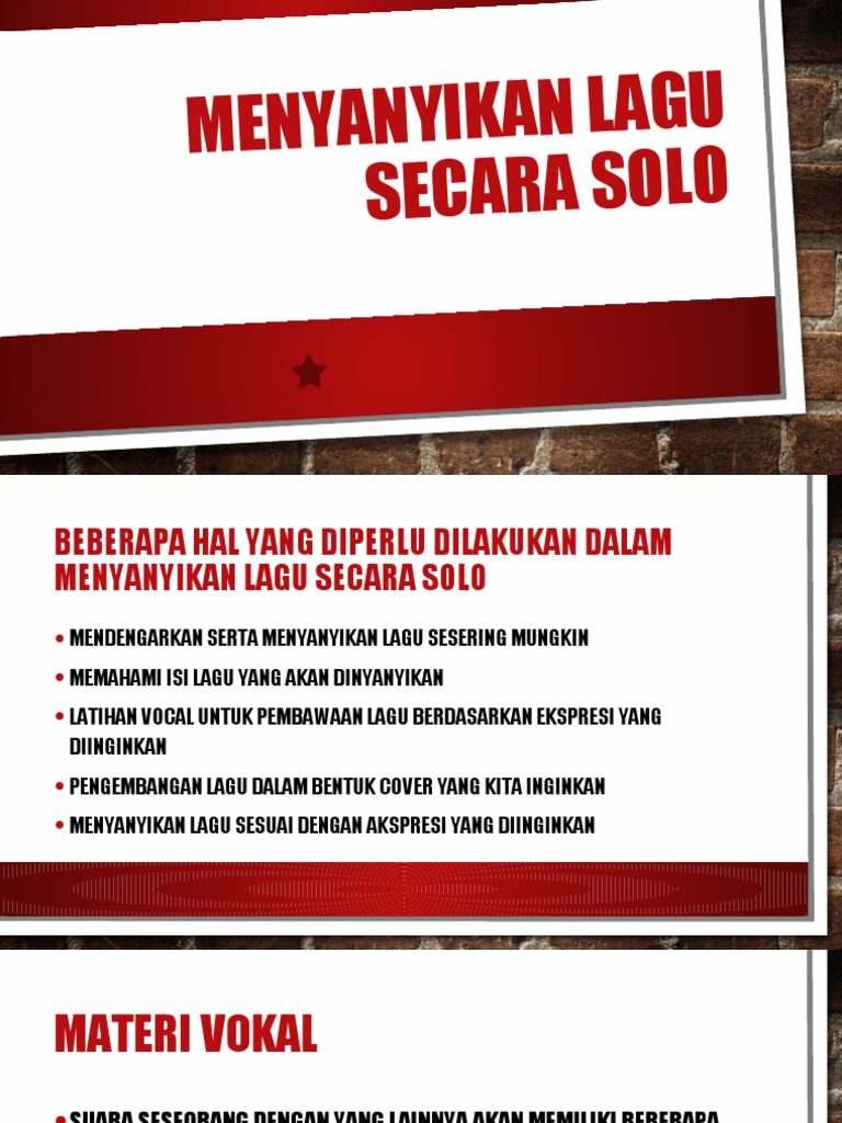 Bernyanyi Lagu Solo | PDF