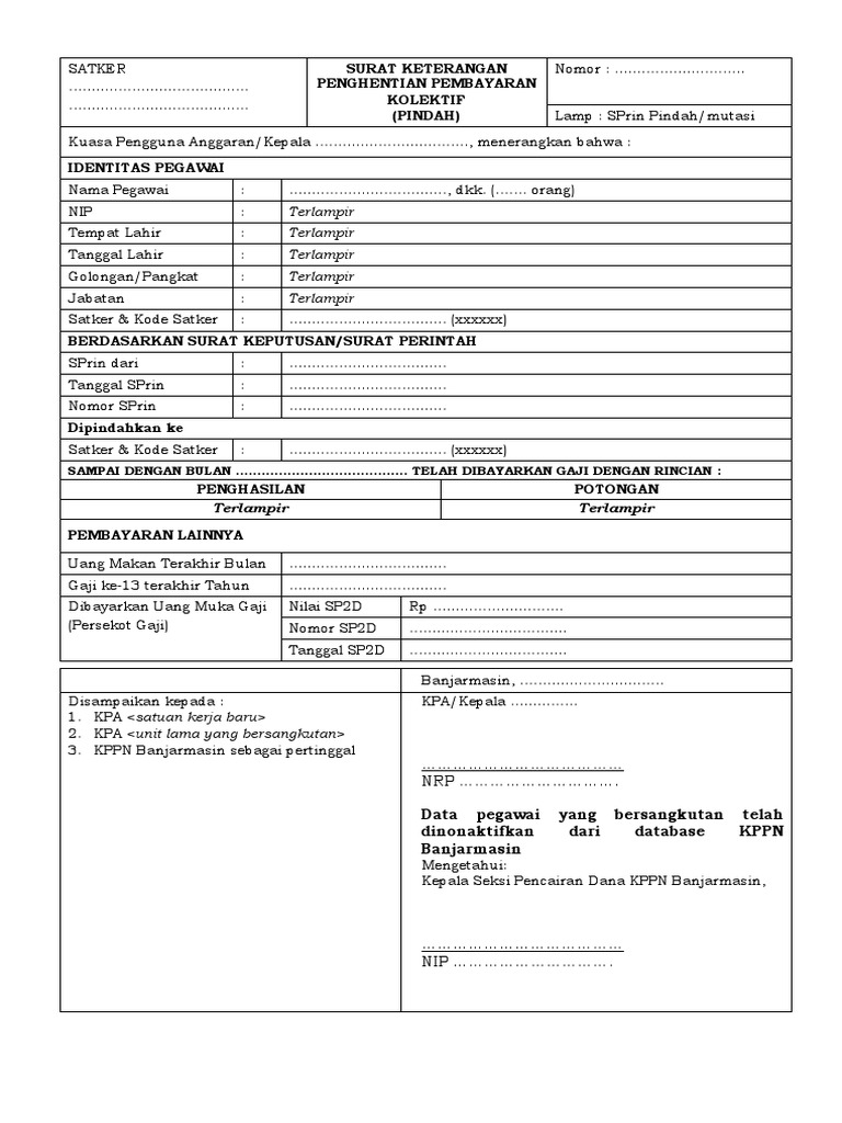 SKPP PNS Pindah - (Kolektif) | PDF