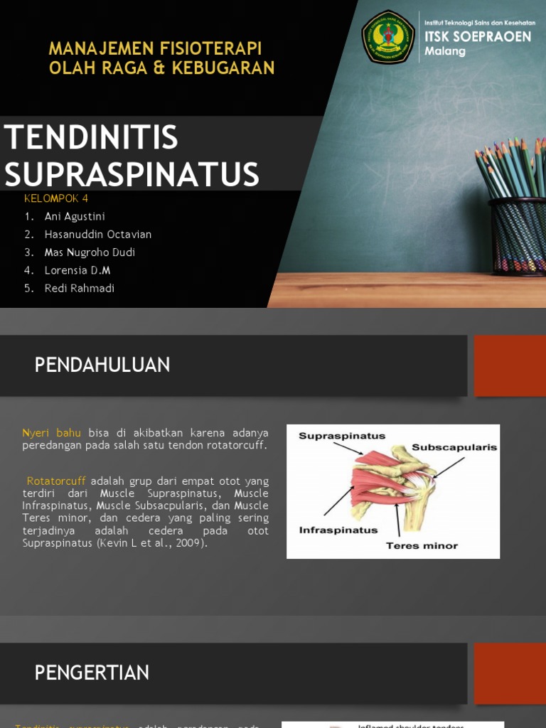Tendinitis Supraspinatus: Diagnosis dan Terapi | PDF