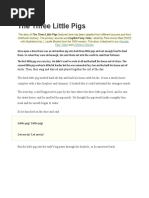 Characters of The Three Little Pigs | PDF