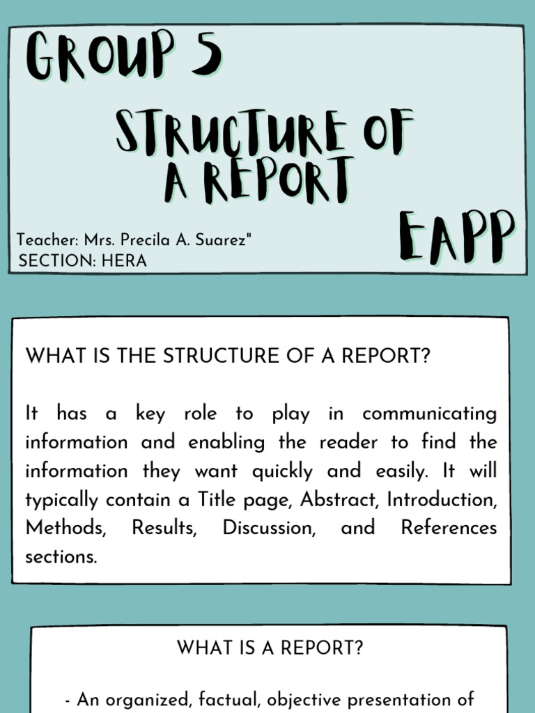 Structure of A Report Eapp 3 | PDF | Survey Methodology