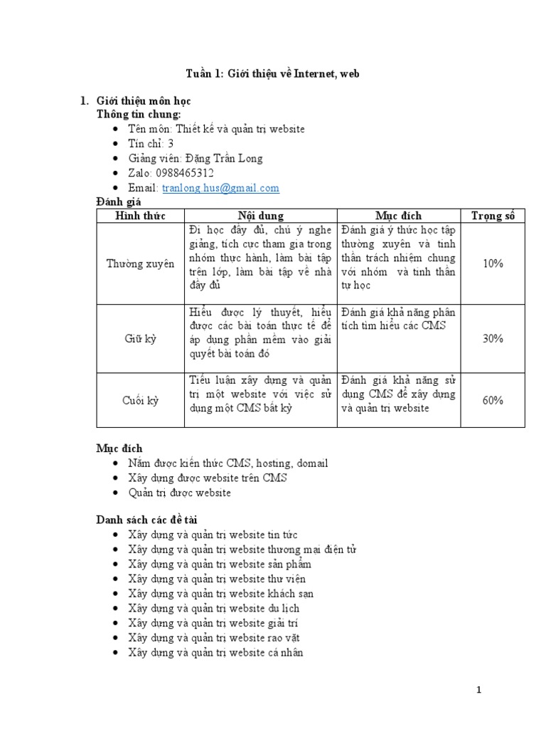 Tuần1 Web | PDF