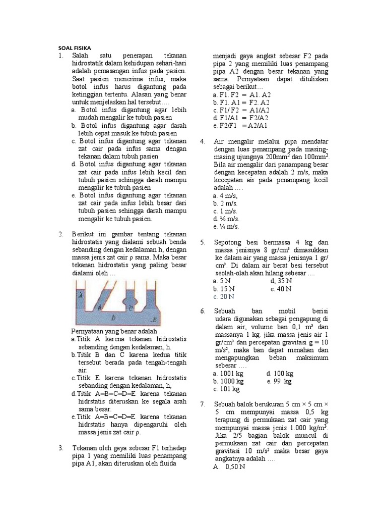Soal Soal Fisika Kelas 11 | PDF