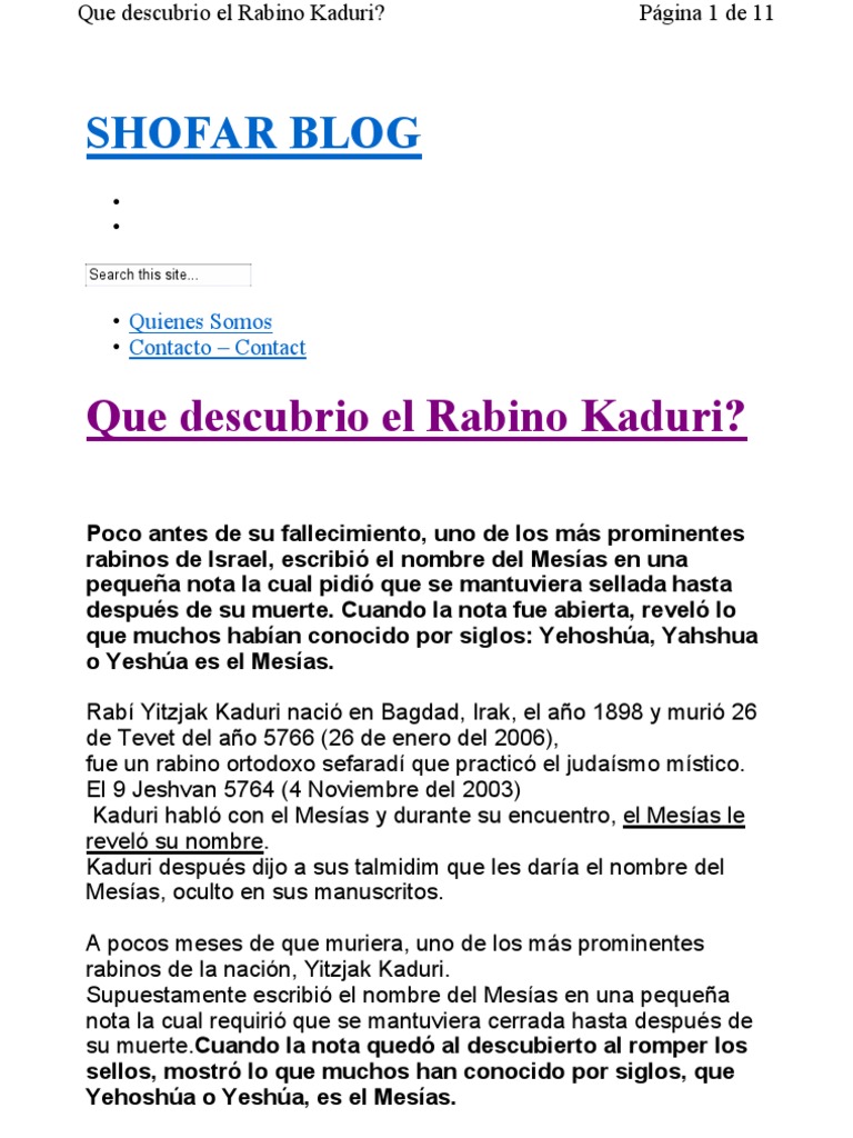 KADURI | PDF | Mesías | Judios