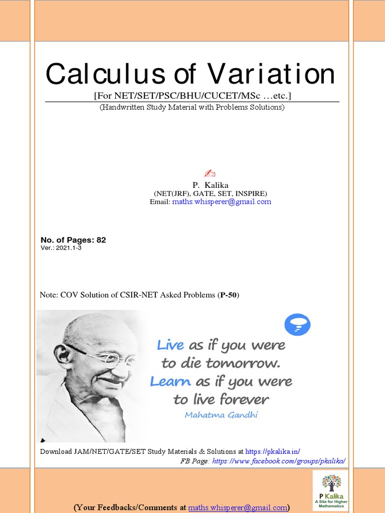 wOfx426Tz2pyGtEGrPmv - Calculus of Variation (Kalika) 82pages | PDF ...