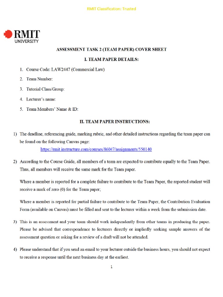 Assessment Task 2 (Team Paper) Question Sem 1 - 2021 (Official Version ...