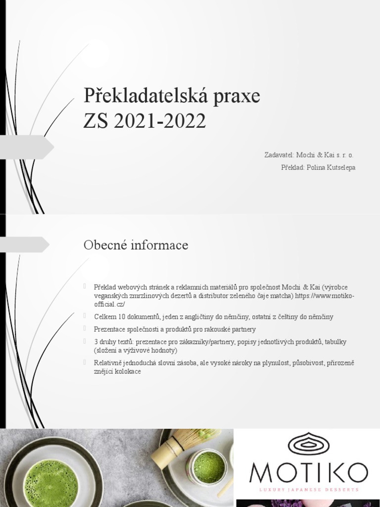 14) Prezentace Praxe Kutselepa - Mochi | PDF