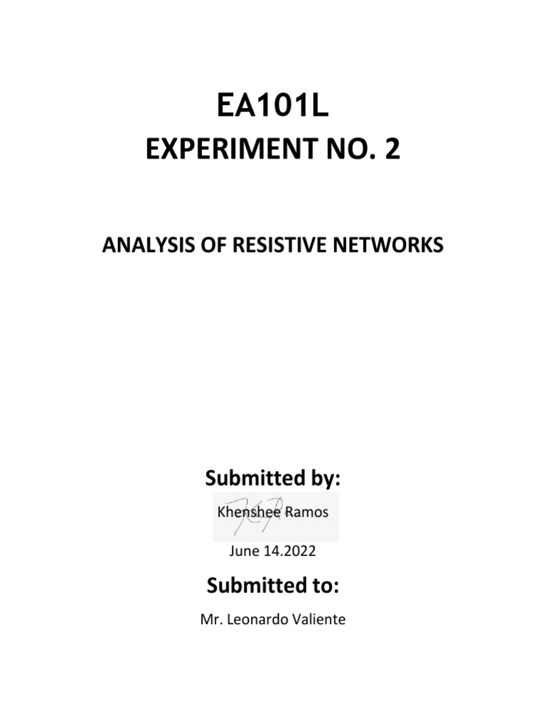 EEA101L - Expt#2 - Ramos | PDF