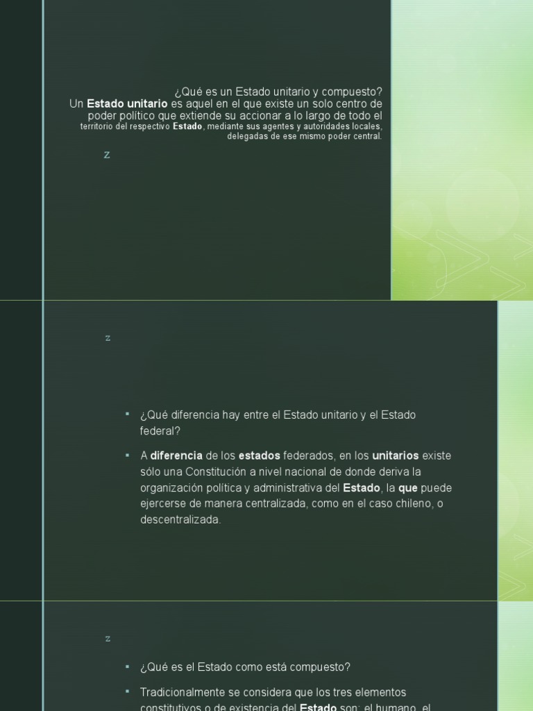 Qué Es Un Estado Unitario y Compuesto | PDF