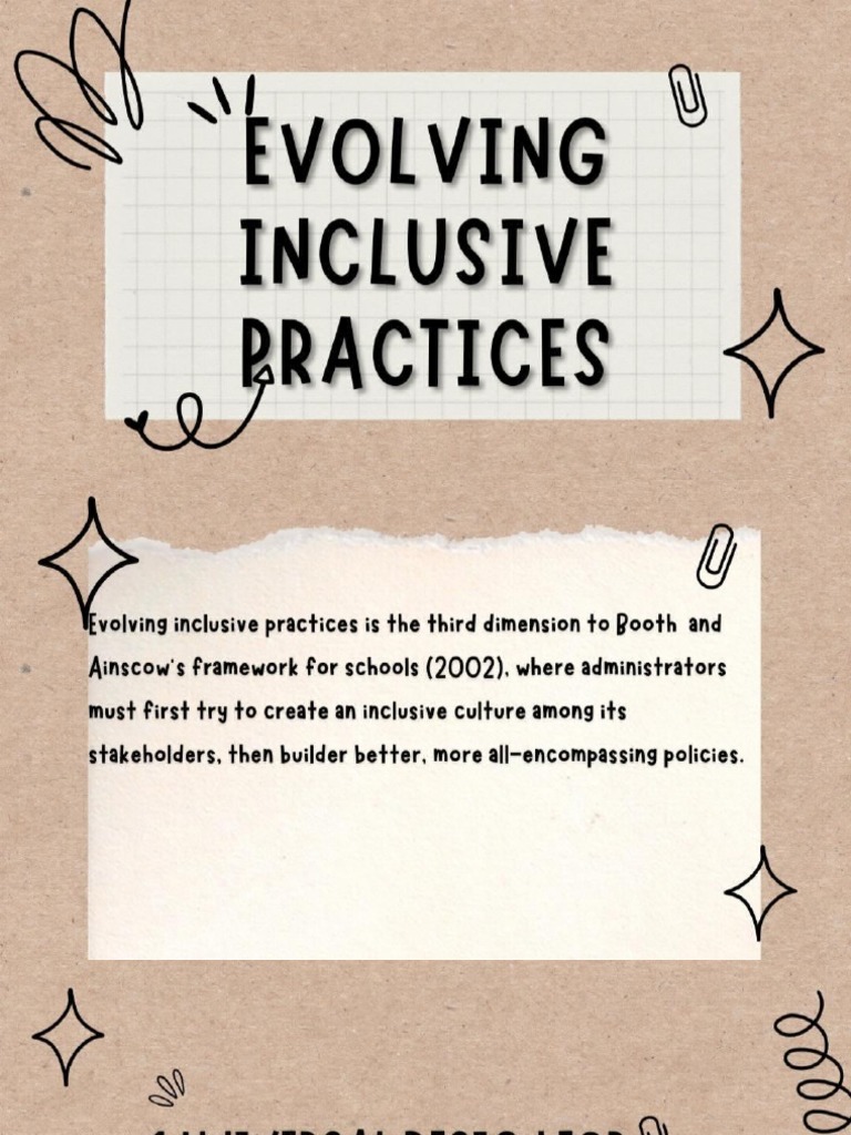 Module 3 Evolving Inclusive Practices | PDF
