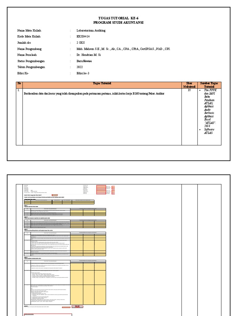Tugas 6 TUTORIAL LAB AUDIT | PDF