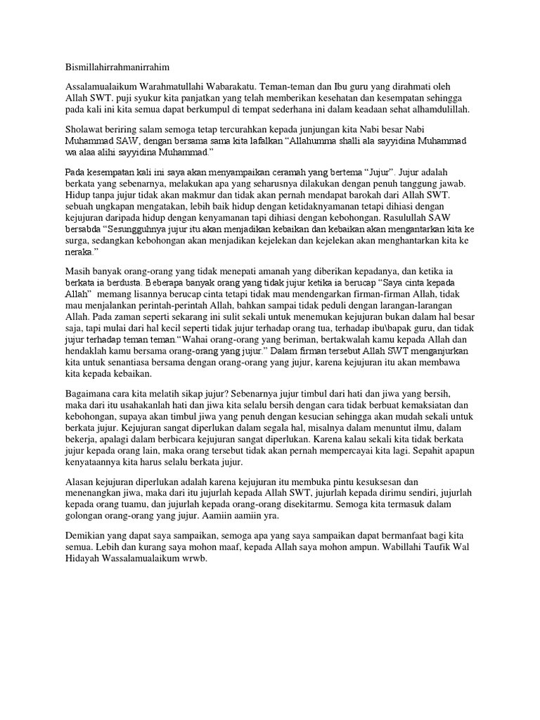 Ceramah Singkat | PDF