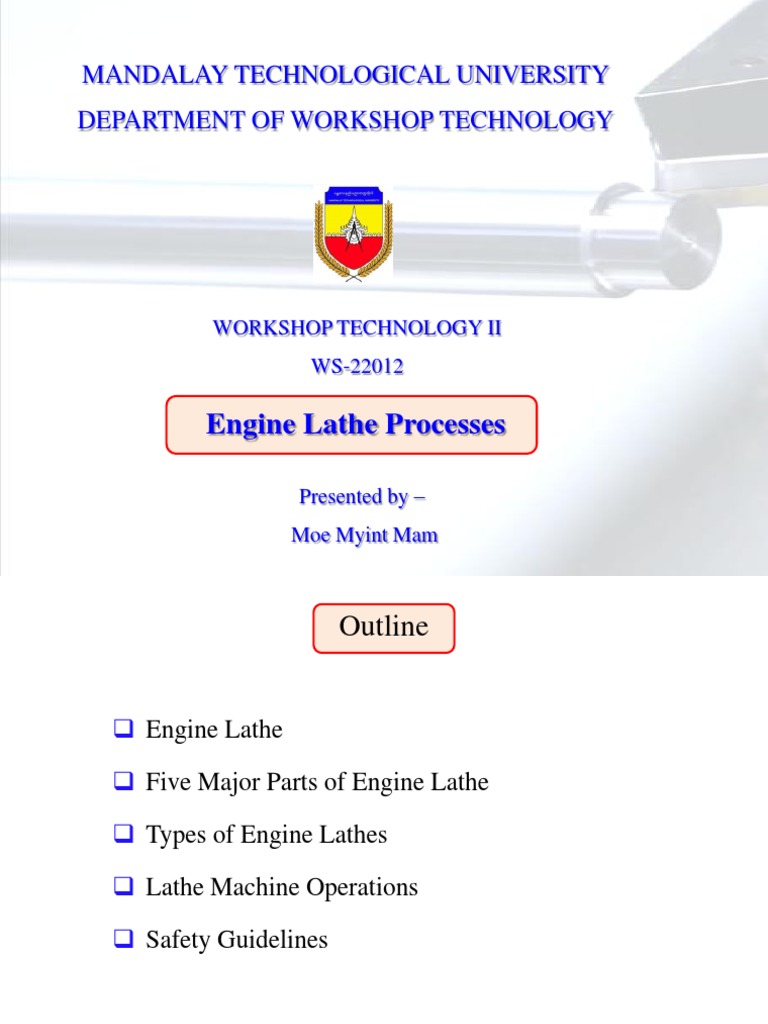 Engine Lathe Processes Pdf Machining Metalworking