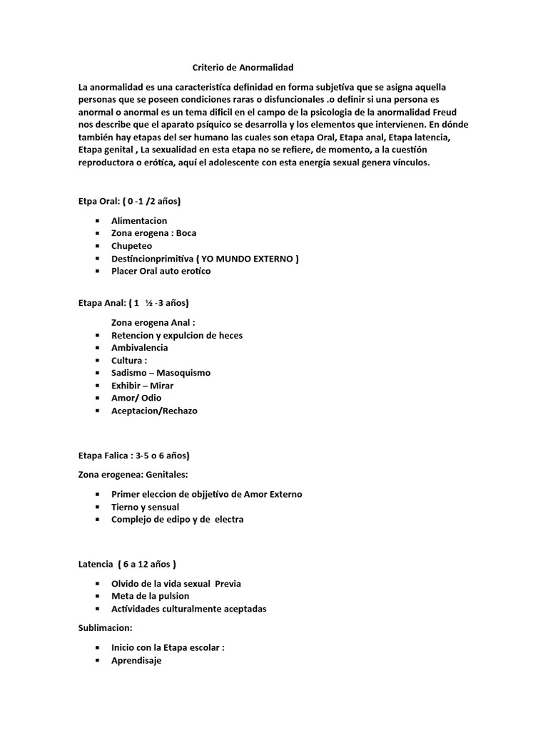 Criterio de Anormalidad | PDF