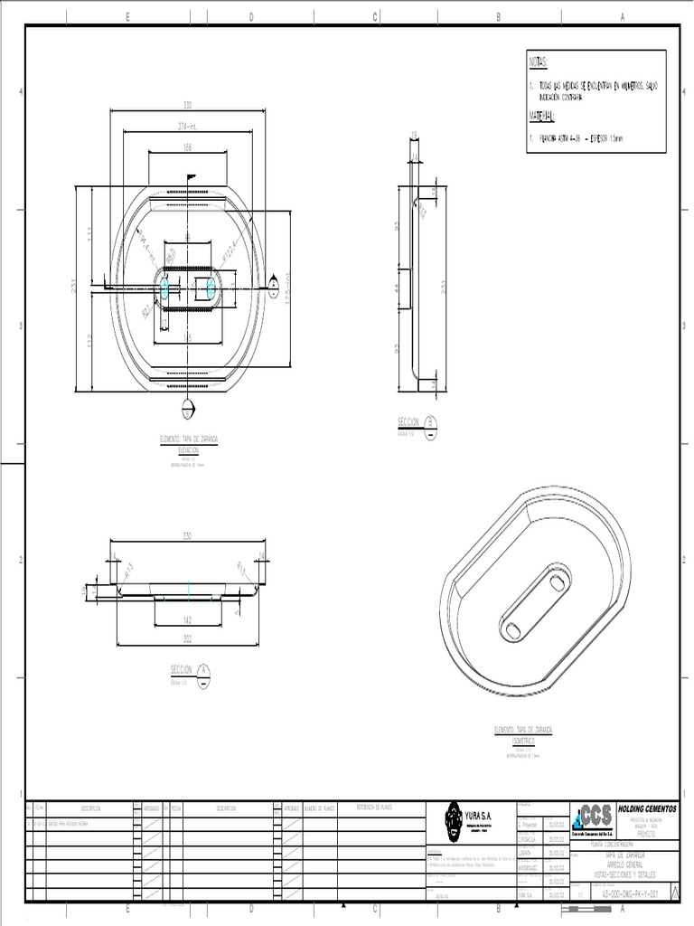 Plano Tapa de Zaranda-P001 | PDF