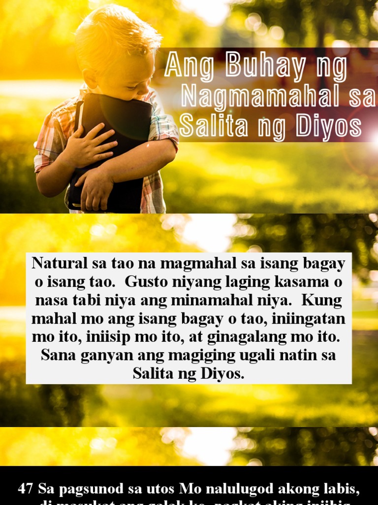 Ang Buhay Na Nagmamahal Sa Salita NG Diyos | PDF