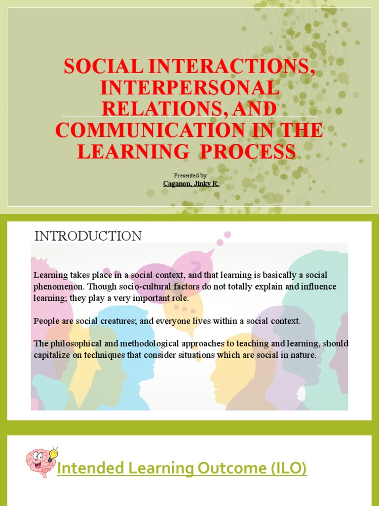 Social Interactions in Learning Contexts | PDF | Interpersonal ...